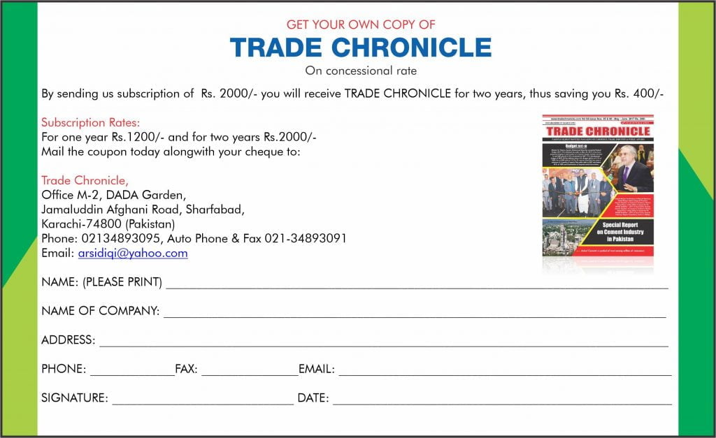 Tariff Cards - Trade Chronicle