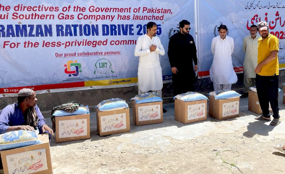 SSGC distributed ration boxes in Bela city through the Jam Mohammad ...